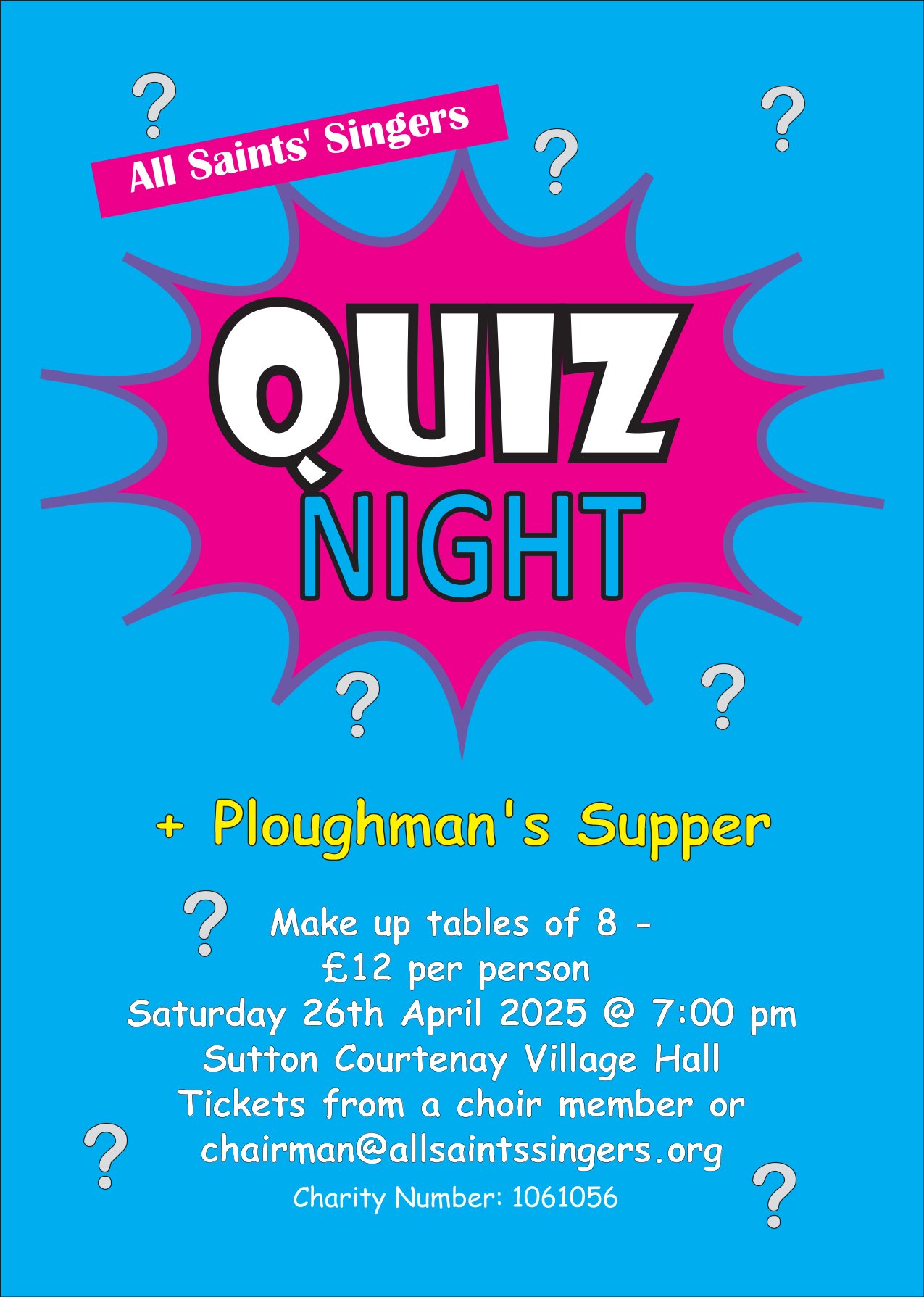 Quiz Night - Details - Sutton Courtenay Singers