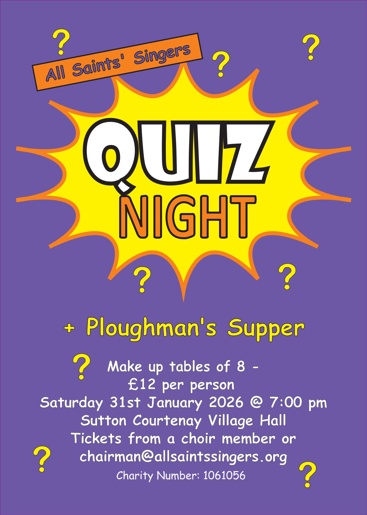 Quiz Night! - Sutton Courtenay Singers